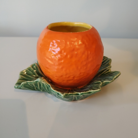 Mccoy Pottery | Accents | Mccoy Pottery Vintage Orange Planter Floral ...